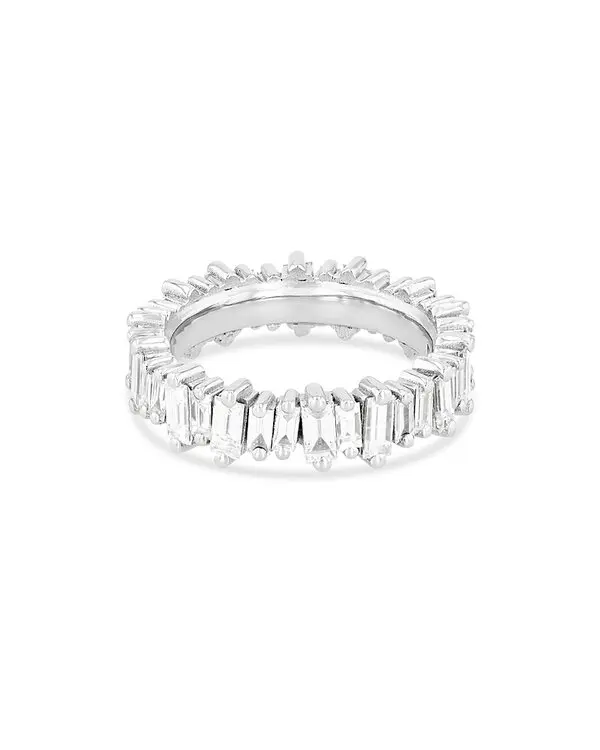SUZANNE KALAN 18k Gold Diamond Eternity Band - White