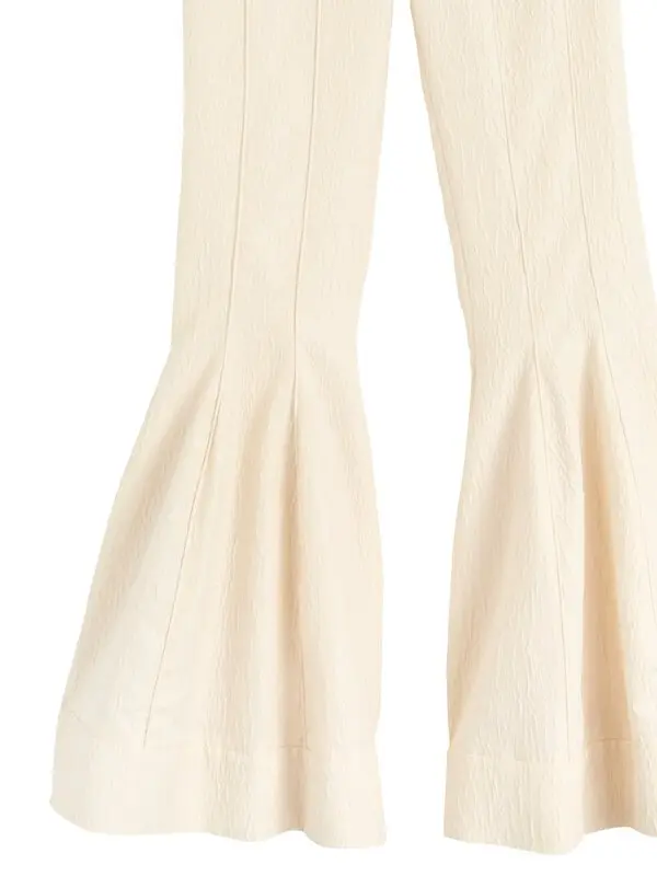 Rosie Assoulin Celery Cloque Kick-flare Pants