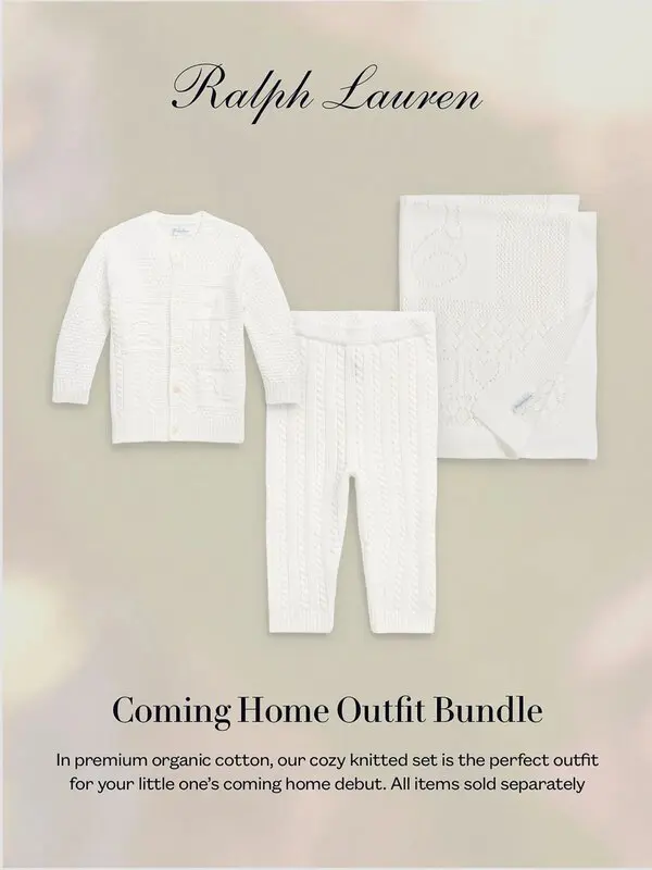 Polo Ralph Lauren Organic Cotton Pointelle Blanket - Cream