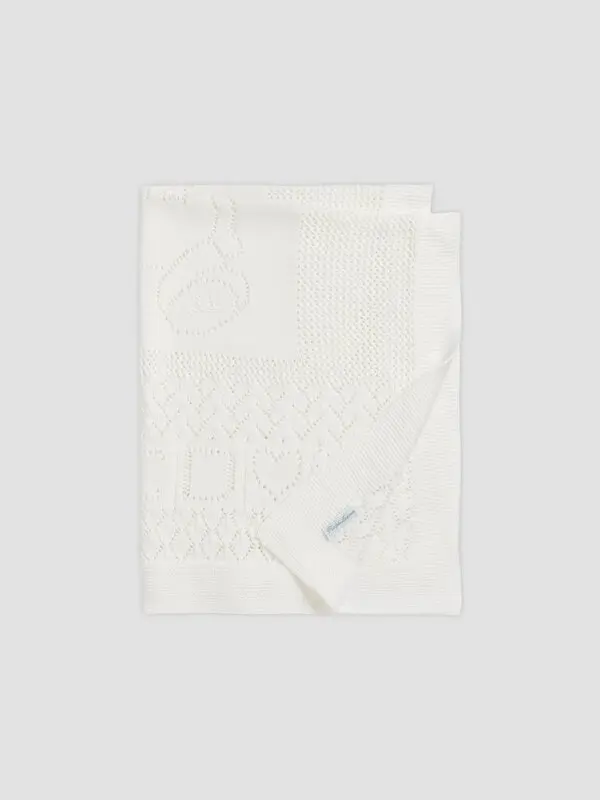 Polo Ralph Lauren Organic Cotton Pointelle Blanket - Cream