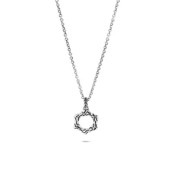 John Hardy Carved Chain Star Of David Pendant Necklace - Multicolor