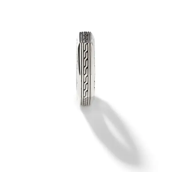 John Hardy Carved Chain Geometric Band Ring