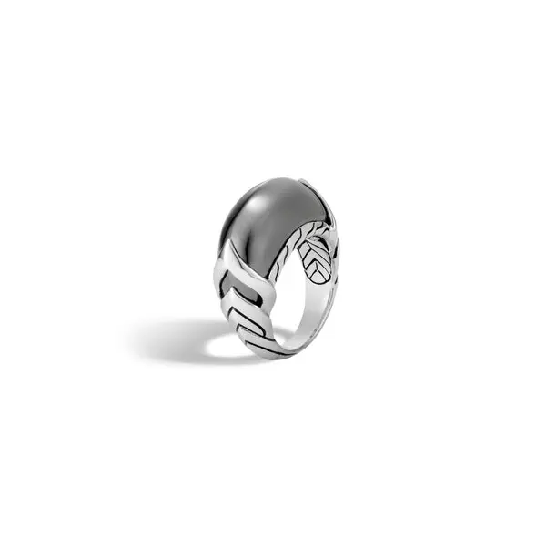 John Hardy Naga Ring In With Hematite - Silver