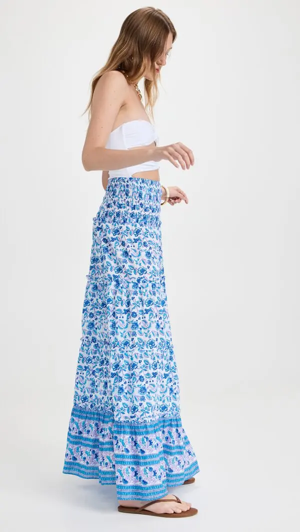 Playa Lucila Printed Ruffle Skirt - Blue Multi