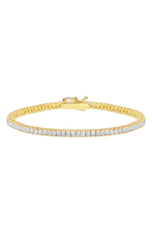 CRISLU Princess Cubic Zirconia Tennis Bracelet - Gold