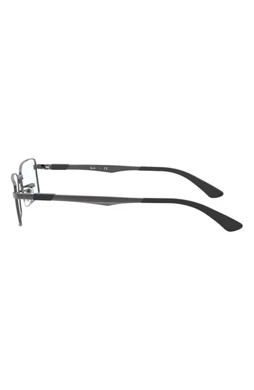 Ray-ban 54mm Rectangle Eyeglasses - Gunmetal