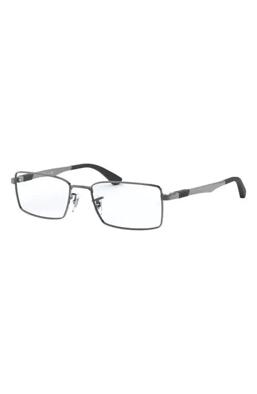 Ray-ban 54mm Rectangle Eyeglasses - Gunmetal