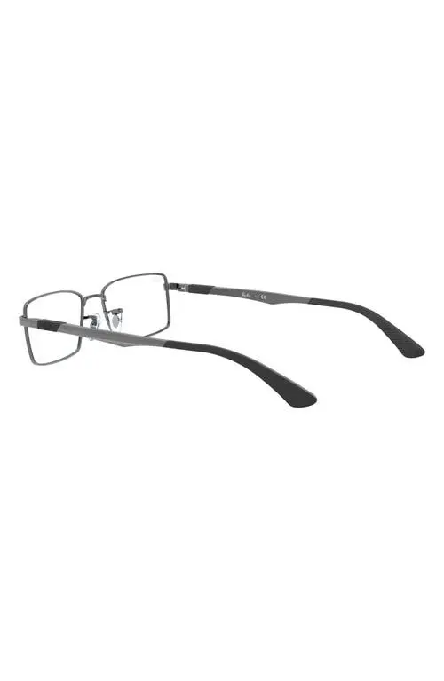 Ray-ban 54mm Rectangle Eyeglasses - Gunmetal