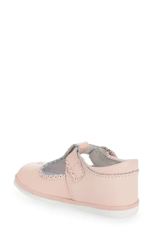 L'AMOUR Dottie Scalloped T-strap Shoe - Pink