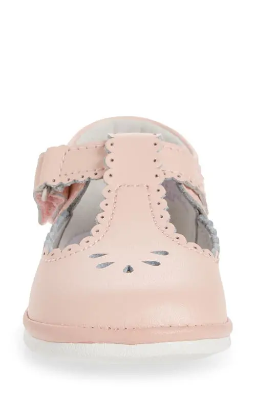 L'AMOUR Dottie Scalloped T-strap Shoe - Pink