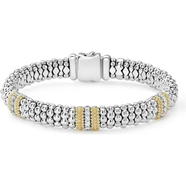 Lagos Caviar Lux Diamond Bracelet - Silver
