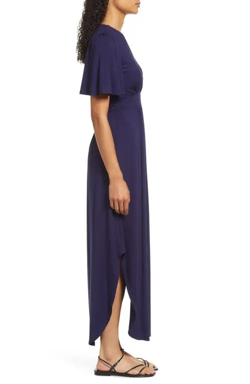 fraiche by j maxi dress Fraiche By J White Flutter Sleeve Maxi Dress Size Medium NWOT Nordstrom's