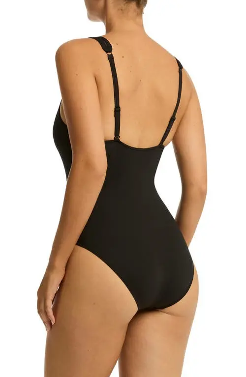 SEA LEVEL Spliced One-piece Swimsuit