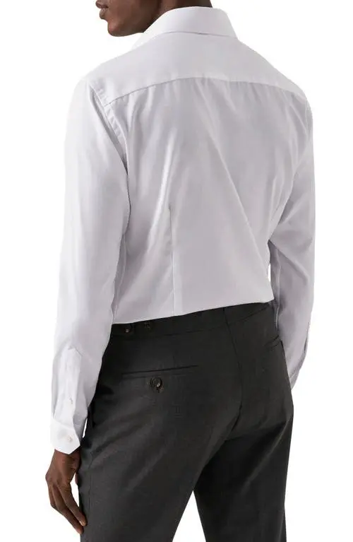 Eton Slim Fit Cotton Twill Dress Shirt - White