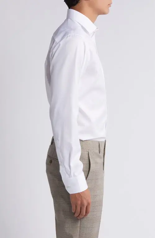Eton Slim Fit Cotton Twill Dress Shirt - White