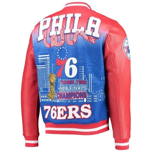 PRO STANDARD Philadelphia 76ers Remix Varsity Full-zip Jacket
