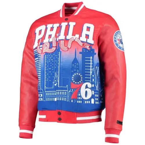 PRO STANDARD Philadelphia 76ers Remix Varsity Full-zip Jacket