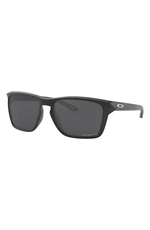 Oakley Sylas 57mm Prizm™ Polarized Keyhole Sunglasses - Black