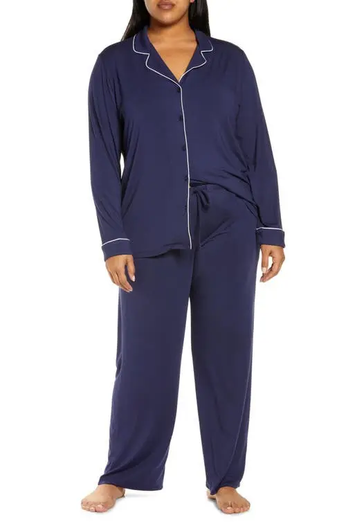 Nordstrom Moonlight Eco Knit Pajamas - Navy Peacoat