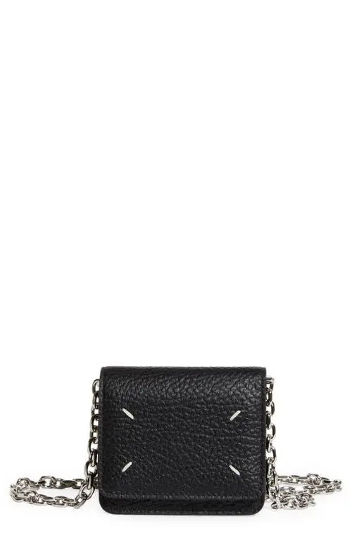 MAISON MARGIELA Small Leather Chain Wallet - Black