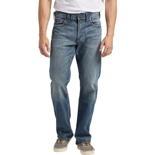 SILVER JEANS CO. Gordie Relaxed Fit Straight Leg Jeans - Indigo