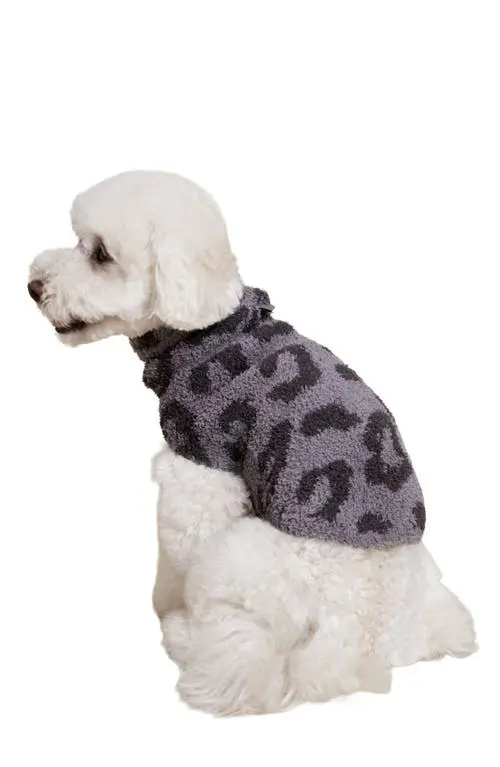 Barefoot Dreams Cozychic™ Leopard Dog Sweater - Graphite-carbon