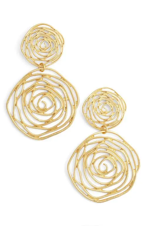 KARINE SULTAN Statement Drop Earrings - Gold