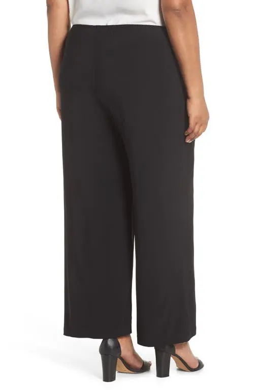 Alex Evenings Matte Jersey Straight Leg Pants