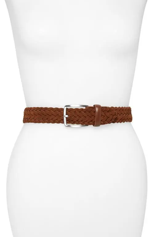 Nordstrom Braided Leather Belt - Cognac