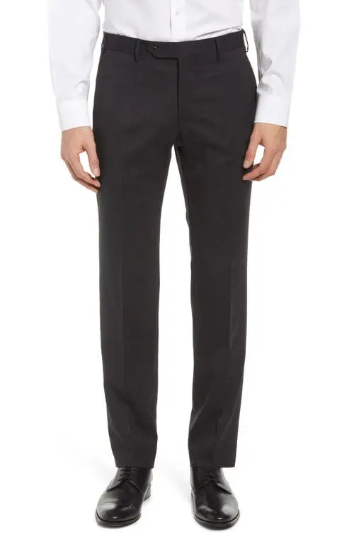 Zanella Parker Stretch Wool Trousers - Charcoal
