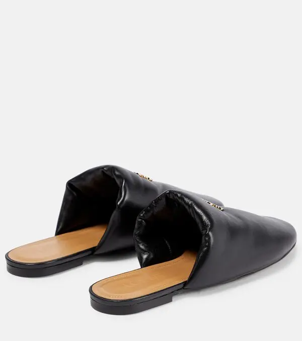 Loewe Anagram Leather Slippers