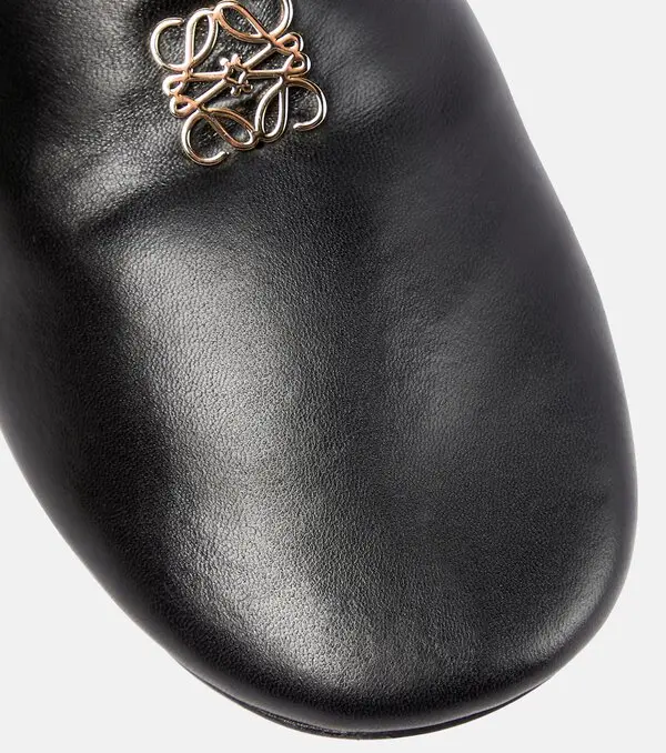 Loewe Anagram Leather Slippers