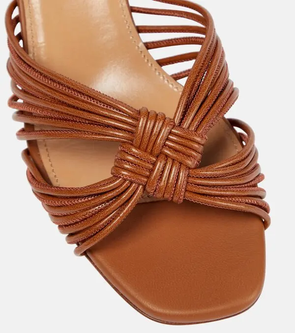 AQUAZZURA Club Leather Mules