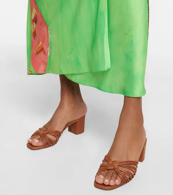 AQUAZZURA Club Leather Mules