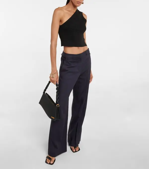 Jacquemus La Maille Ascu Cropped Top - Black