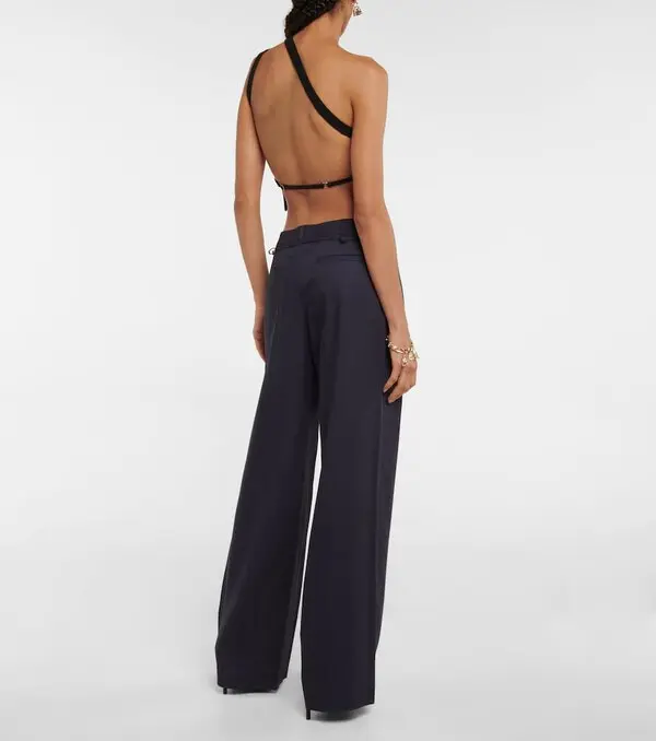 Jacquemus La Maille Ascu Cropped Top - Black