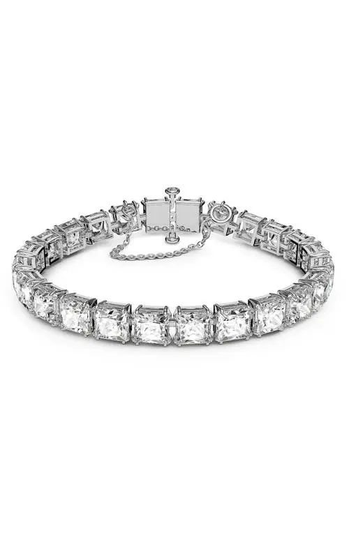 SWAROVSKI Matrix Tennis Bracelet - Silver/clear Crystal