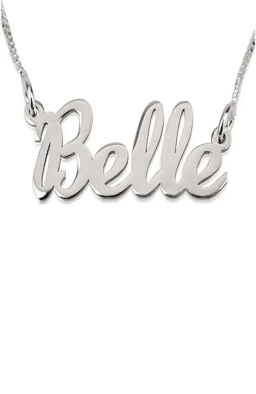 MELANIE MARIE Personalized Nameplate Necklace - Sterling Silver