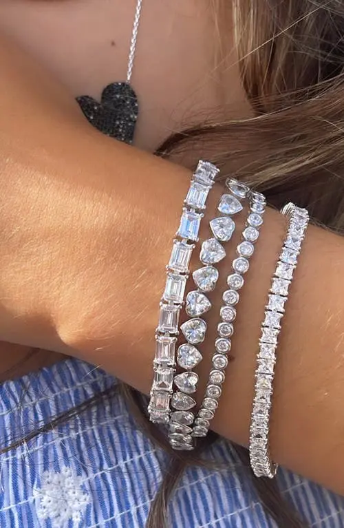 SHYMI Cubic Zirconia Tennis Bracelet - Silver