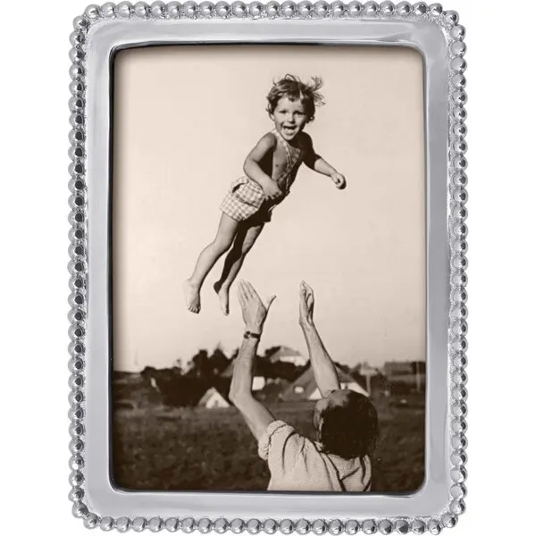 MARIPOSA Pearled Trim Picture Frame - Silver