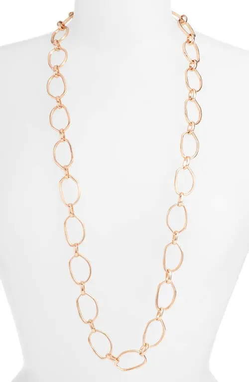 KARINE SULTAN Long Chain Necklace - Rose Gold