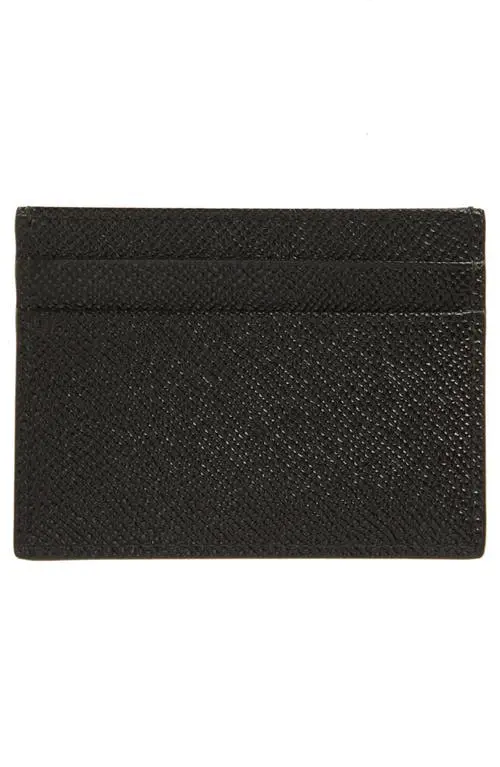 Dolce & Gabbana Dg Placard Calfskin Card Holder - Black