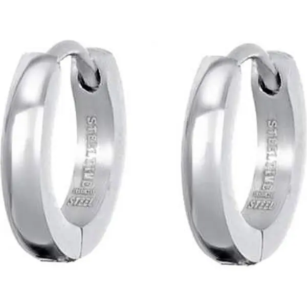 BROOK & YORK Stainless Steel Hoop Earrings - Silver