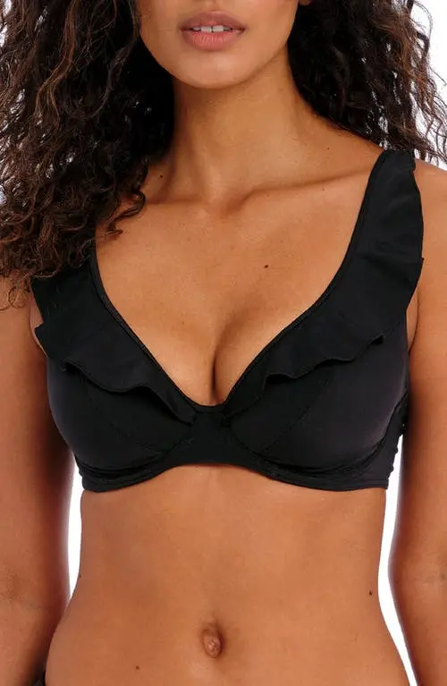 Freya Jewel Cove Underwire Bikini Top - Plain Black