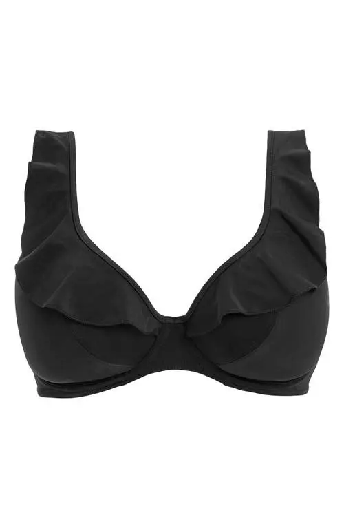 Freya Jewel Cove Underwire Bikini Top - Plain Black