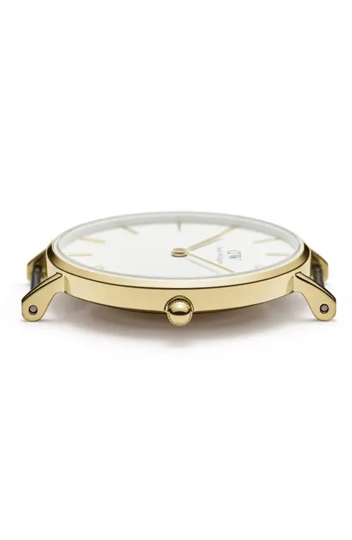 DANIEL WELLINGTON Petite Evergold Mesh Strap Watch - Gold/eggshell