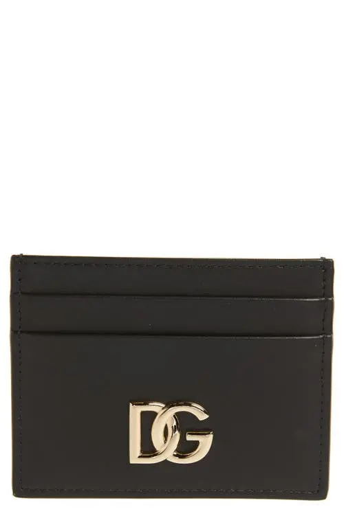 Dolce & Gabbana Dg Logo Leather Card Case - 80999 Black