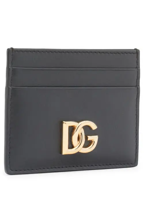 Dolce & Gabbana Dg Logo Leather Card Case - 80999 Black