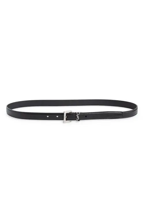 Saint Laurent Monogram Leather Belt
