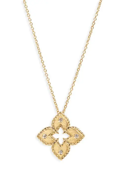 Roberto Coin Venetian Princess Diamond Pendant Necklace - Yg